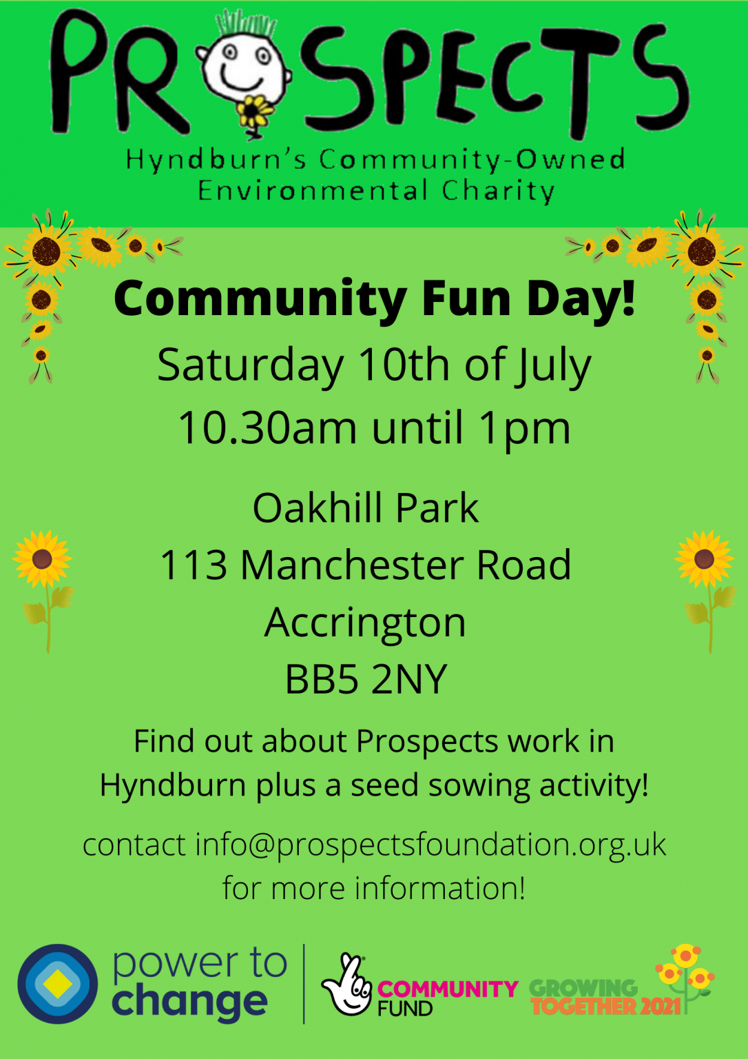 Community Fun Day! Saturday 10th July – Prospects